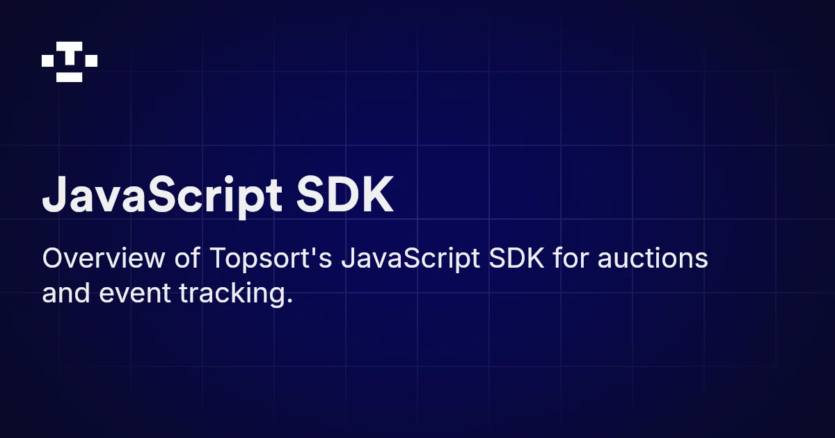 JavaScript SDK | Topsort Documentation