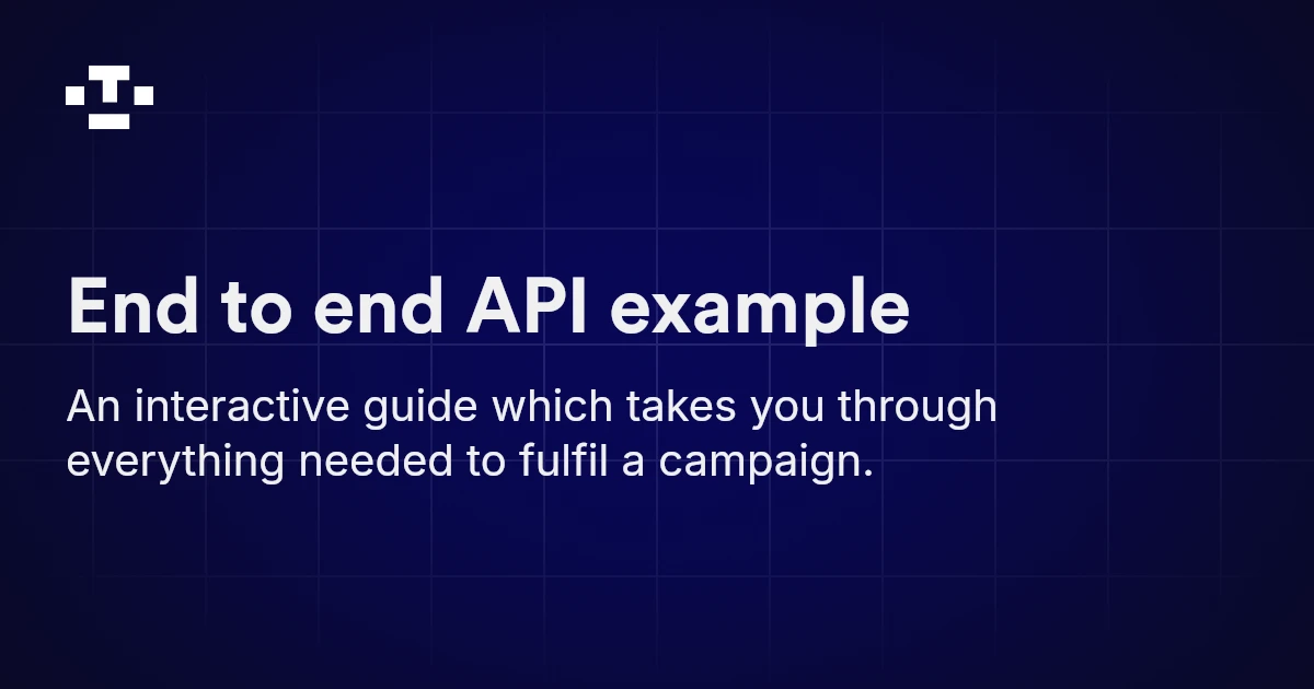 End to end API example | Topsort Documentation End to end API example | Topsort Documentation