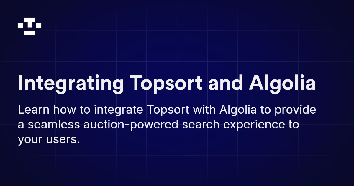 Integrating Topsort and Algolia | Topsort Documentation