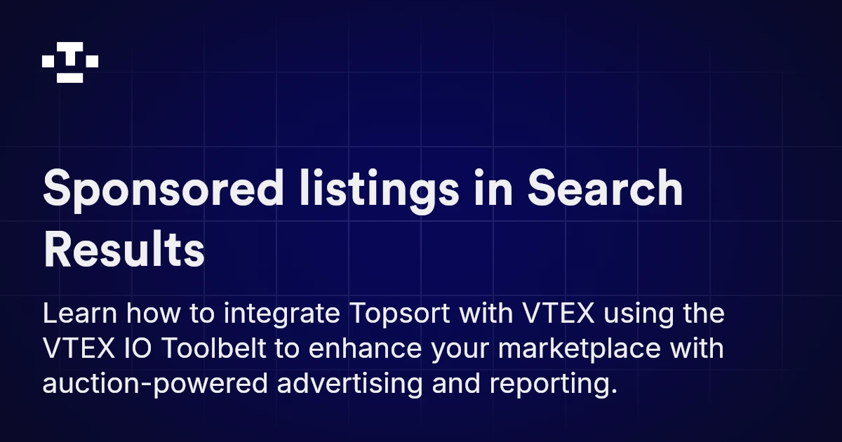 Sponsored listings in Search Results | Topsort Documentation